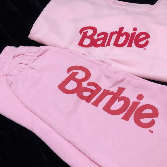 Barbie | Pants & Jumpsuits | Skinny Dip Classic Barbie Pink Sweatsuit ...